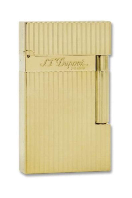 S.T. Dupont Line 2 gilded longitudinally ribbed - Tabak Träber